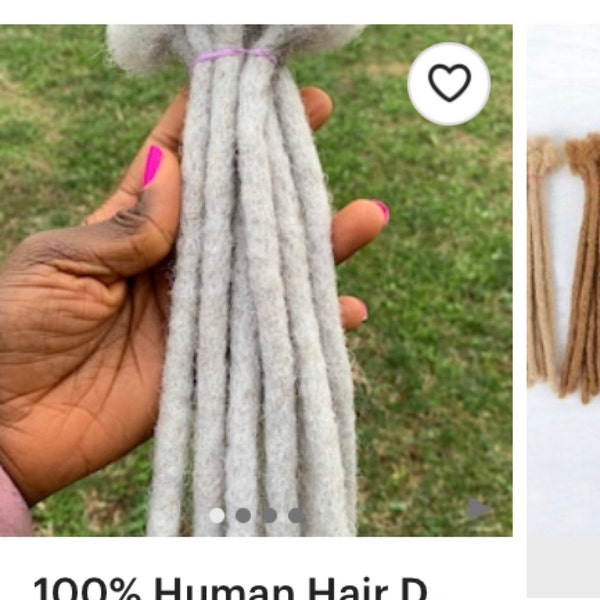 100% Human Hair Dreadlocks Extensions Handmade, Dreadloc, Human Hair ...