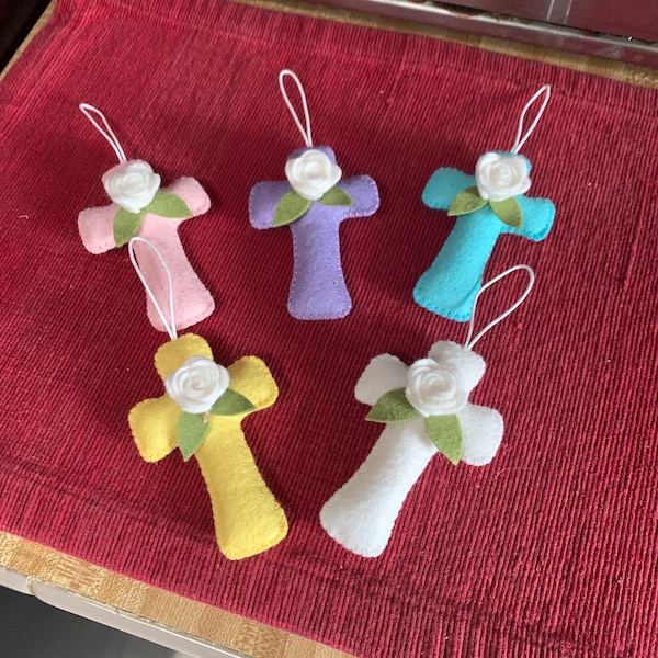 Felt Cross Ornaments, Easter Ornament, Religious Ornaments - Etsy