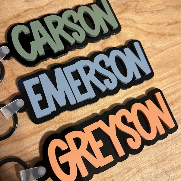 Backpack Name Keychain Water Bottle Name Tag Personalized Custom Name ...