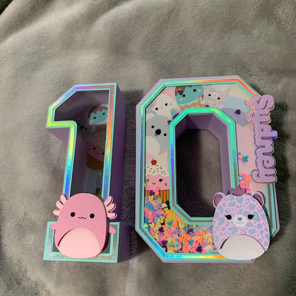Customized Squishmallows 3D Number. Party Decorations. Squishmallows ...