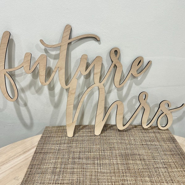 Future Mrs Sign Bridal Shower Backdrop Sign, Miss to Mrs Wood Sign ...