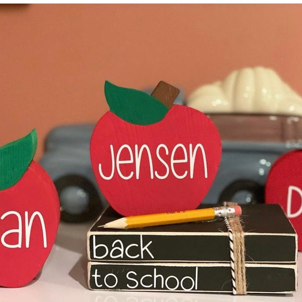 Wood Apple, Back to School Tiered Tray Decor, School Decor, Farmhouse ...