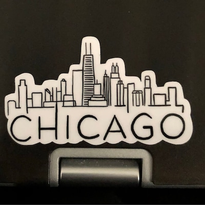 Chicago Skyline Vinyl Sticker, Illinois,best Friend Gift, Birthday Gift ...