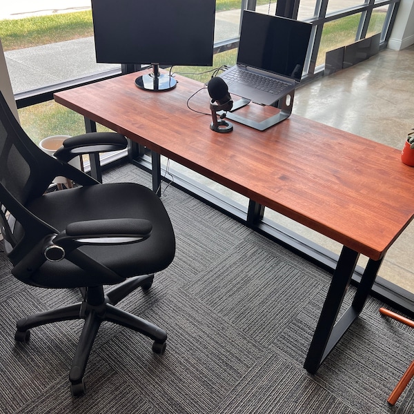 U Shaped Desk - in Oak Nut - Custom Made With Sustainable Wood. Desktop ...