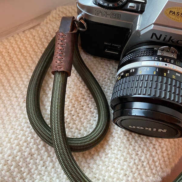 Camera Rope, Camera Strap in Green for Analog Film Camera and DSLR ...