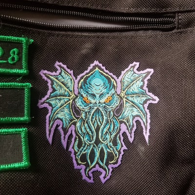 PATCH Cthulhu HORROR / Monster, Woven Patch H.P. Lovecraft, Iron-on ...