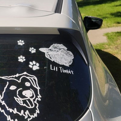 Custom Pet Car Decal Dog/cat Vinyl Decals Laptop Decal Pet Portrait Pet ...