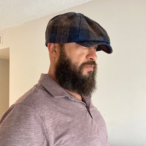 Personalized Winter 8 Panels Cap, Peaky Blinders Hat, Men Newsboy Cap ...
