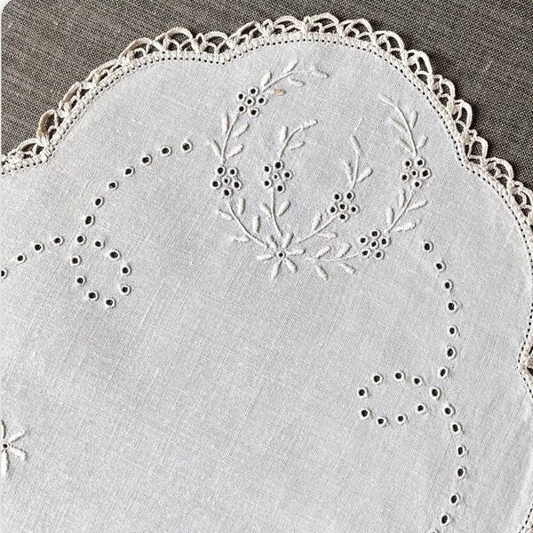 Modern Rustic Textile Art, Embroidery With Repurposed Vintage Linen and ...