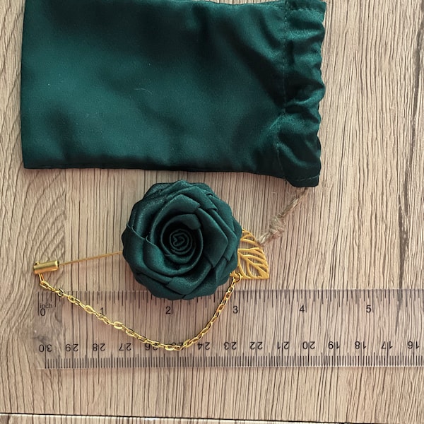 Sage Green Lapel Pin Chain , Suit Lapel Chain , Rose Wedding Lapel Pins ...