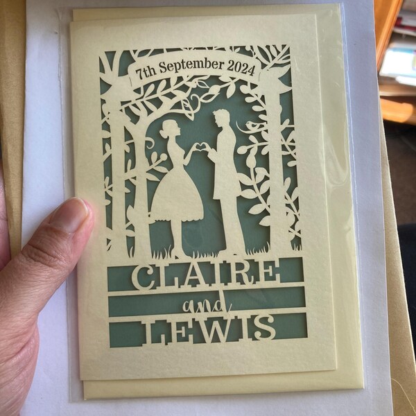Personalised Papercut Retirement Card, Laser Cut on Your Retirement ...