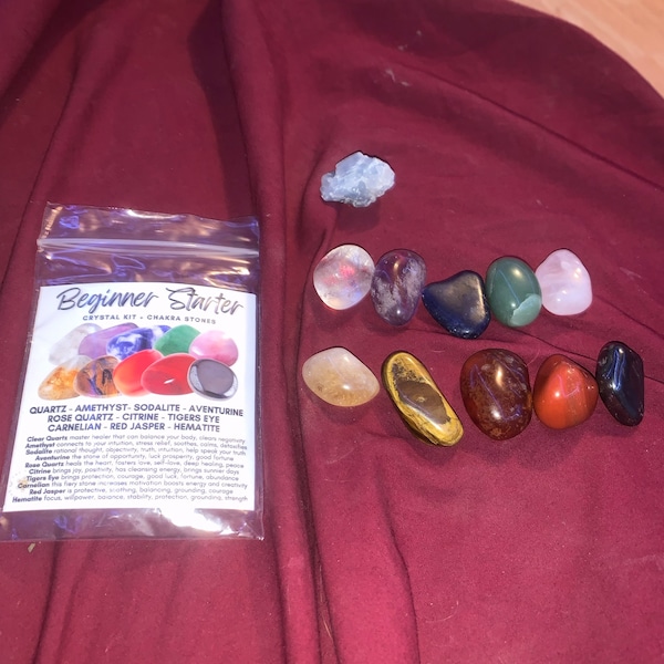 Beginner Crystal Set | Crystal Starter Kit - 10 Tumbled Polished ...