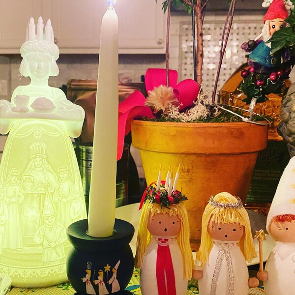 Santa Nisse Tomte of the Forest Decoration Handmade Sandinavian - Etsy