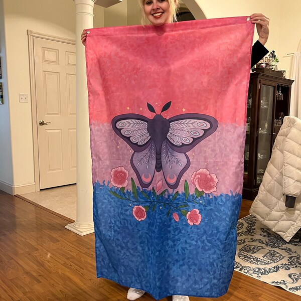 Cottagecore Aesthetic Asexual Pride Moth Flag | Ace Flag | Pride Flag ...