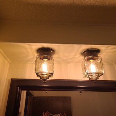 FTDA Amber Glass Rectangle Pedestal Candy Dish Lace Edge Pedestal Bowl ...