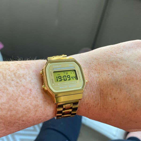 Stealth Black – Modified Watch Based on Casio A700 – Inverted Black ...