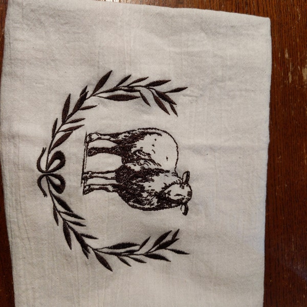 Sheep Lamb With Laurel Wreath - Embroidery DESIGN FILE Instant Download ...