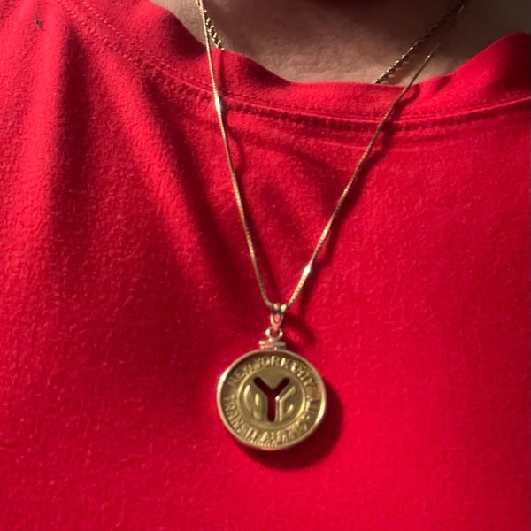 One (1) New York Subway Token, Large Y Cut-out, Quarter Size or Dime ...