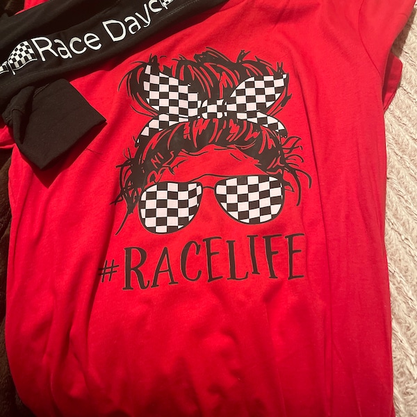 Race Life T-shirt - Messy Bun Shirt - Racing Shirt - Race Track - Dirt ...