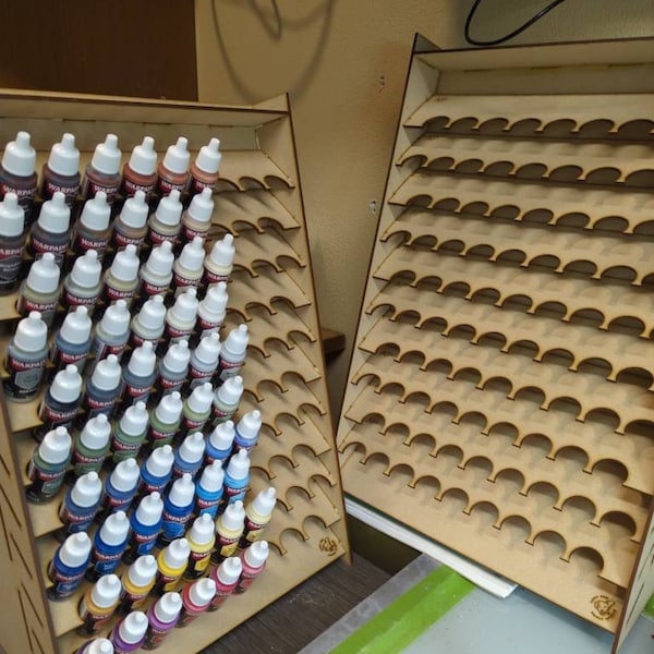 Wall Mounted Tube Type Paint Storage Rack - 20/21ml Tubes or 37ml Tubes ...