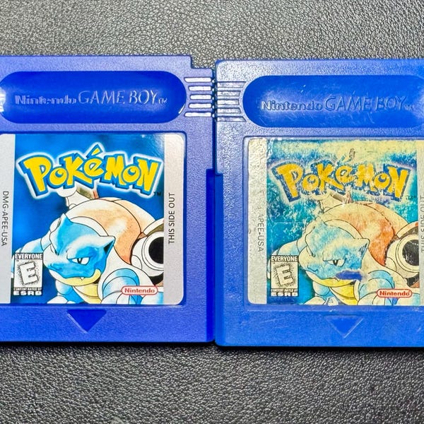 Pokemon Blue Gameboy Replacement Label Gloss or Holo - Etsy