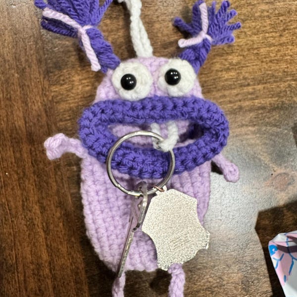 Monster Key Cover Crochet Pattern | Amigurumi Car Key Holder | Cute ...