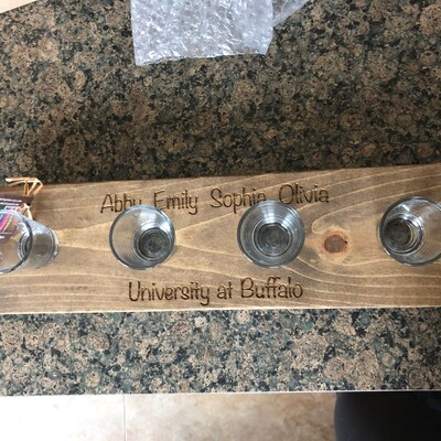 Shot Flight, Party Shot Tray, Personalized Shot Flight, Tequila Serving ...