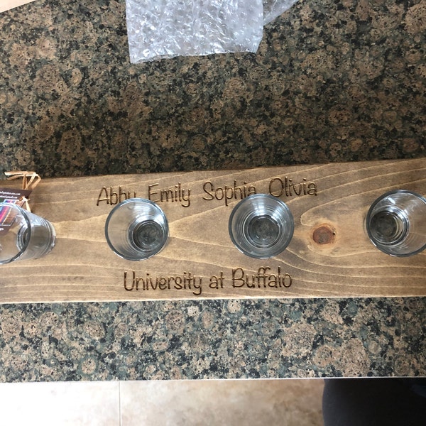 Shot Flight, Party Shot Tray, Personalized Shot Flight, Tequila Serving ...
