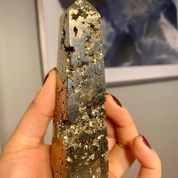 Pyrite Obelisk Crystal Tower - Raw Natural Large Pyrite Towers - High ...