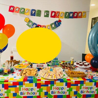 Printable Custom Brick Building Block Party Sign Banner Sign Decor ...