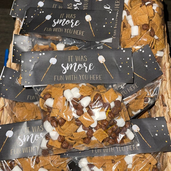 Smores Camping Party Favor Bag Toppers – Backyard Theme Party - Smores ...
