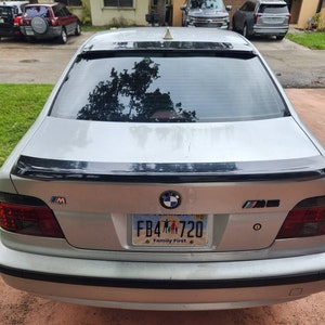 BMW E60 M PACK or M Tech Rear Bumper Diffuser Splitter Lip Two Whips ...