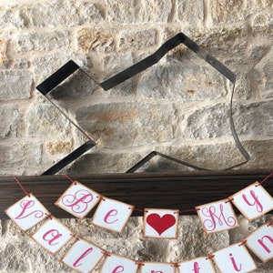 VALENTINES DAY BANNER, Valentines Day Decoration, Be My Valentine ...