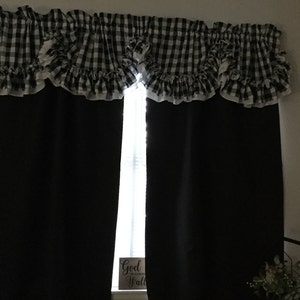 Unbleached Muslin Double Ruffle Valance - Etsy