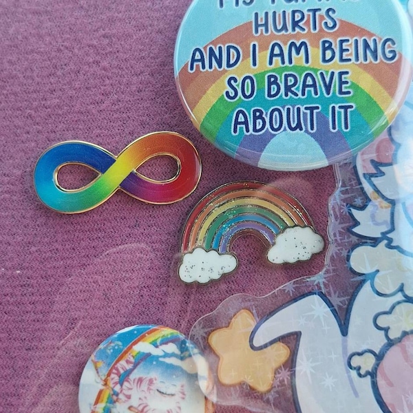 Neurodivergent Infinity Enamel Pin - Etsy Canada