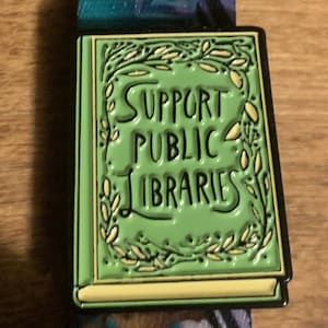 Support Public Libraries Enamel Pin Librarian - Etsy