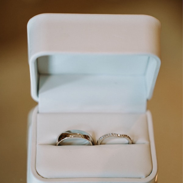 Navy Blue Velvet Ring Box, Proposal Box for Ring, Wedding Band Box ...