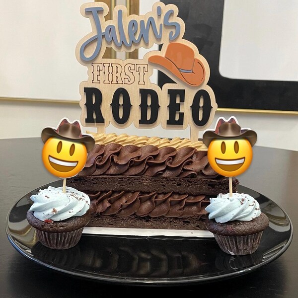 Personalized Cowgirl Cake Topper First Birthday Cake Topper Rodeo Party ...