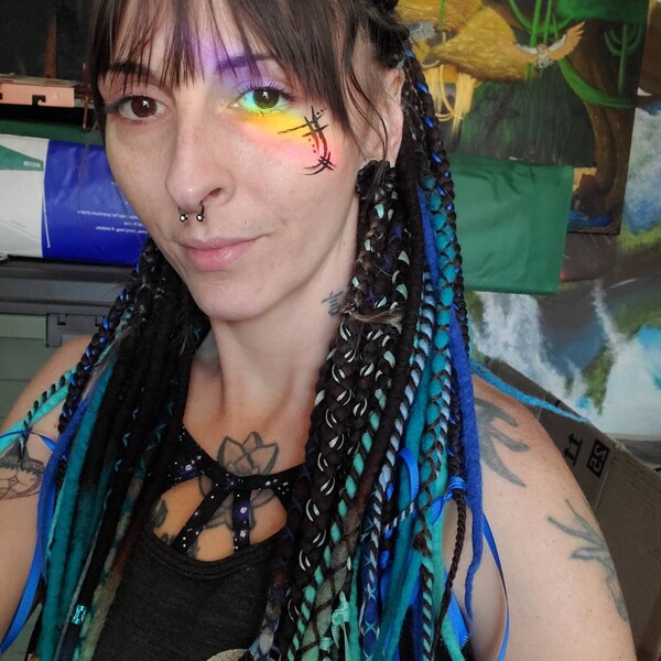 Wool Dreads Full Set DE Dreadlocks Extensions Brown Irish Cream Blond ...