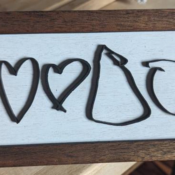 Custom Heart Frame Created by Loved Ones Handwriting or Scribbles ...