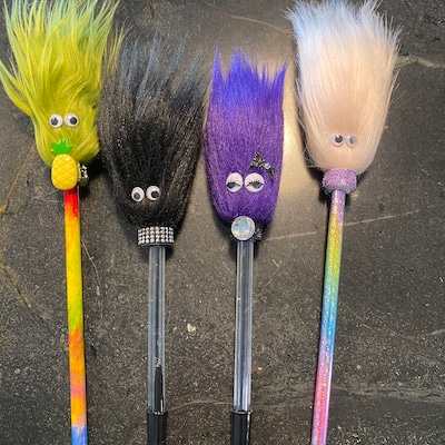 Halloween Pencils Trio Fuzzy Pencil Furry Pencil Retro - Etsy