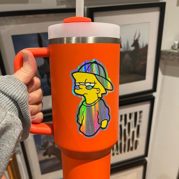 The Simpsons Rainbow Foil Cool Lisa Sticker - Etsy
