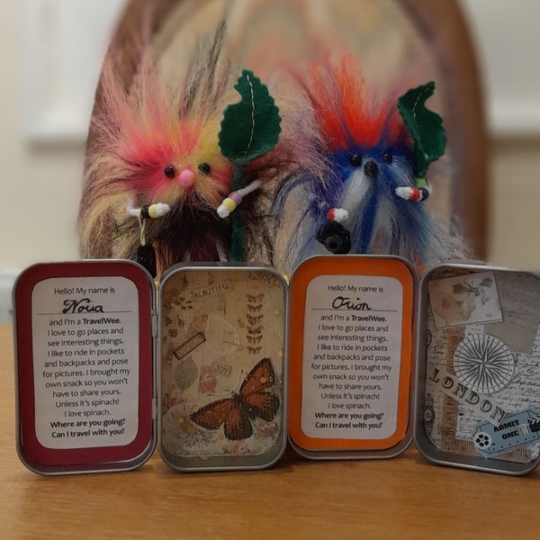Travelwees PDF Craft Pattern for a Miniature Furry Travel Companion in ...