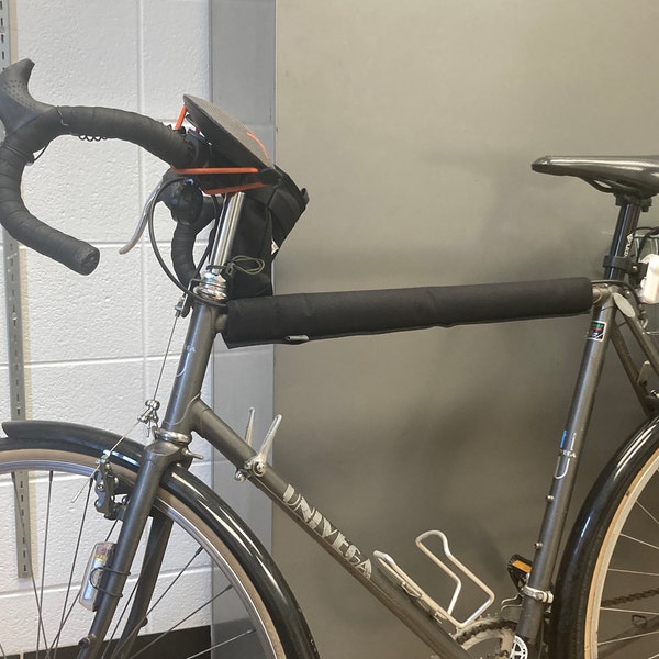 Bike Top Tube Protector Black Nylon Cordura Fixed Gear Bike Polo Frame ...