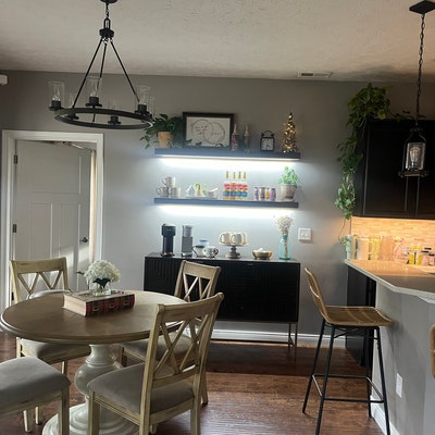 Floating Shelf With LED Lights, Kitchen Shelving, FREE Shipping ...