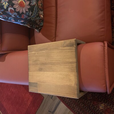 Modern Wood Armrest Table, Simple and Functional Couch Tray, Sofa Arm ...