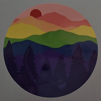 Subtle LGBTQ Flag Sticker Pride Sticker Rainbow Sticker Mountain ...