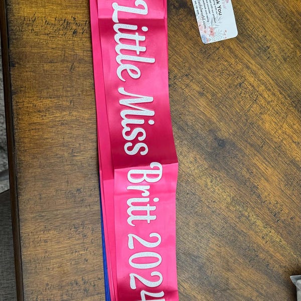 Custom Lace Sash Lace Sash Personalized Lace Sash Customize Sash ...