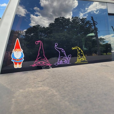 Peek-a-boo Gnome Decal - Etsy