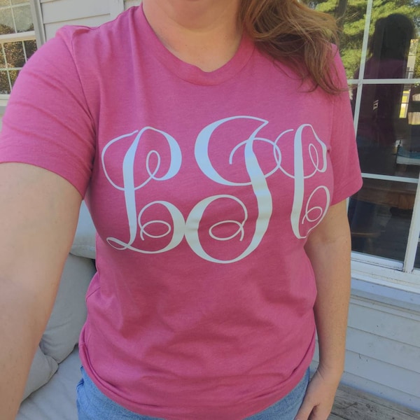 Inexpensive Monogrammed Shirt,cheap Monogram Gift,unisex Custom Shirt ...